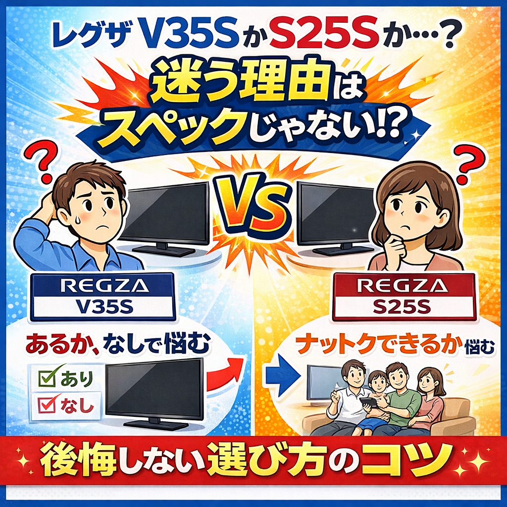 レグザV35SとS25Sで迷う理由はスペックじゃない｜選び方を間違えないコツ | 家電最前線